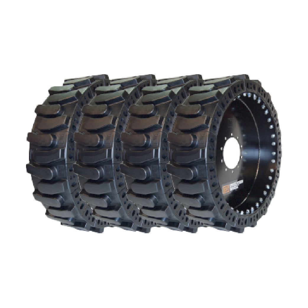 Evolution Wheel - Solid 13x24 Telehandler Tire - All Terrain -Set Of 4